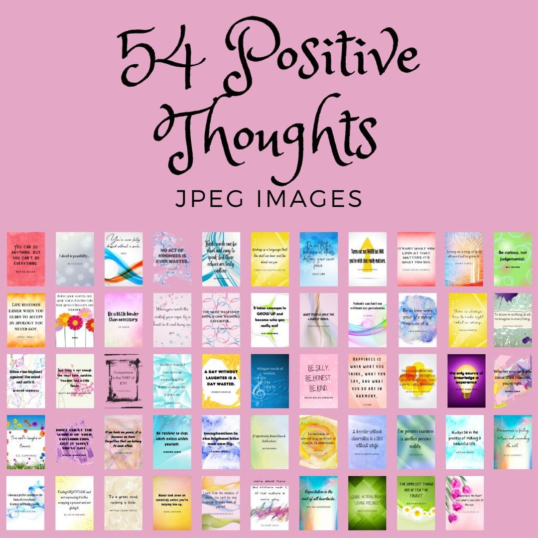 54 Positive Thoughts JPEG Images - Etsy