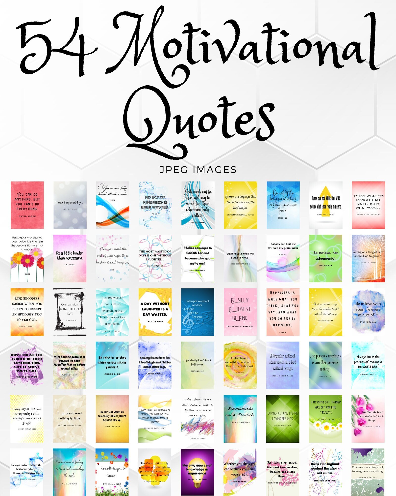 54 Motivational/inspirational Quote JPEG Images - Etsy