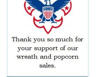 Scout Wreath thank You for Your Support Card | Etsy