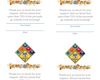 Cub Scout Thank You Card - Etsy