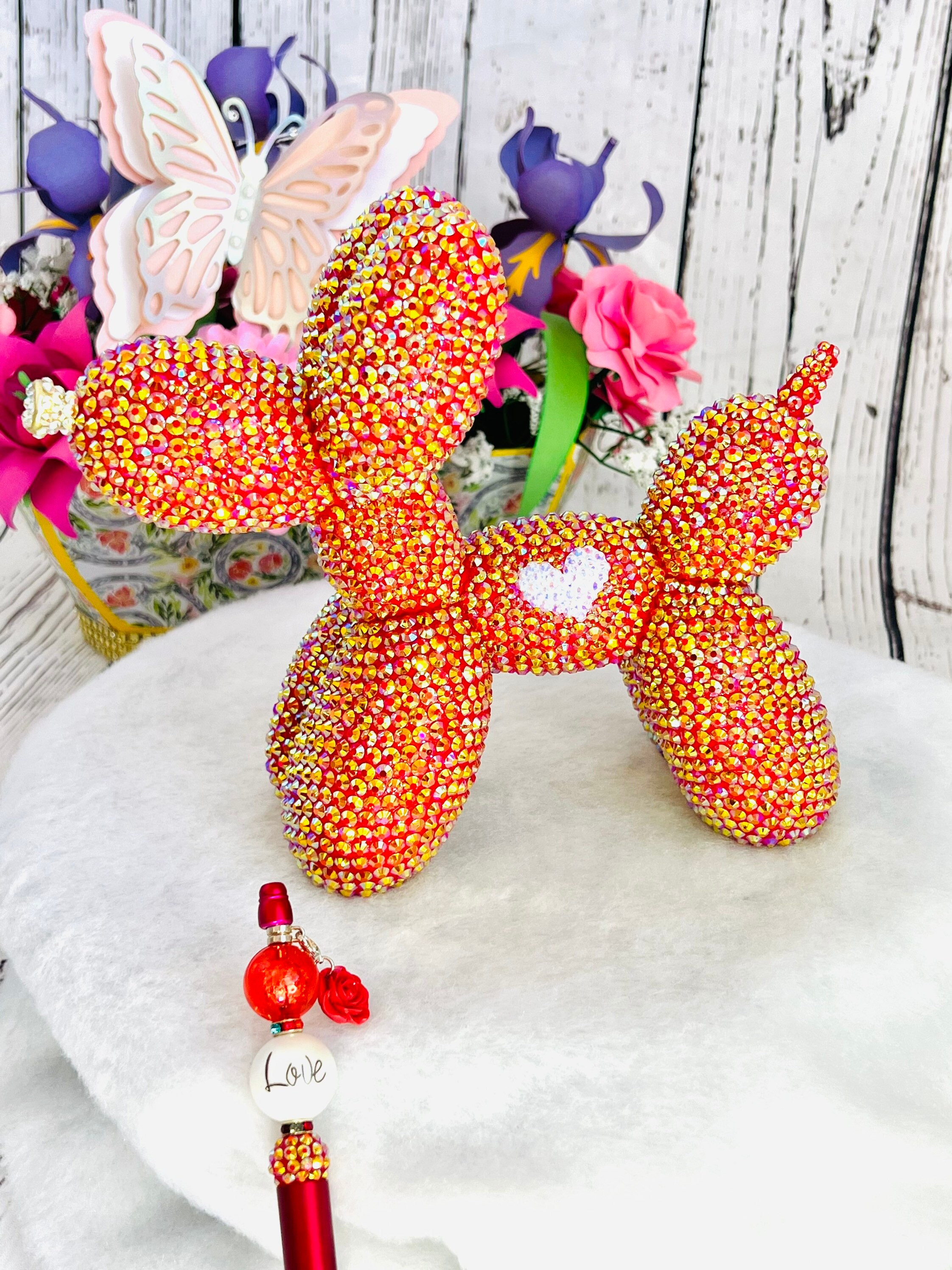 Balloon Dog Statues Collection,rhinestone Balloon Dog Decor,cute Dog ...
