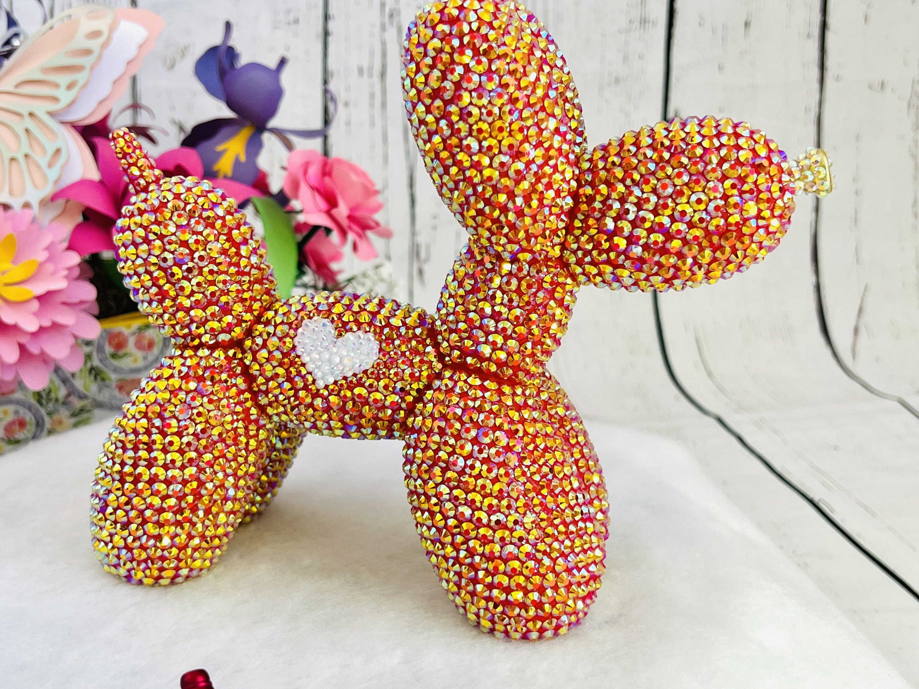 Balloon Dog Statues Collection,rhinestone Balloon Dog Decor,cute Dog ...