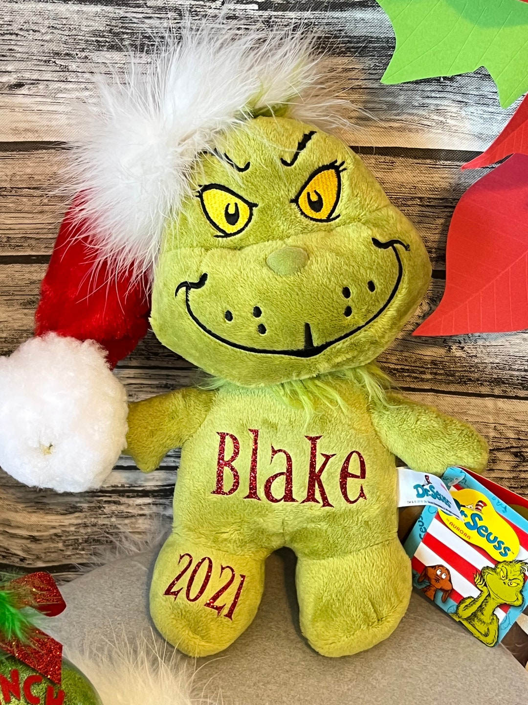 Green Plush Personalized, Christmas Gifts, Green Plush With Name, Green ...