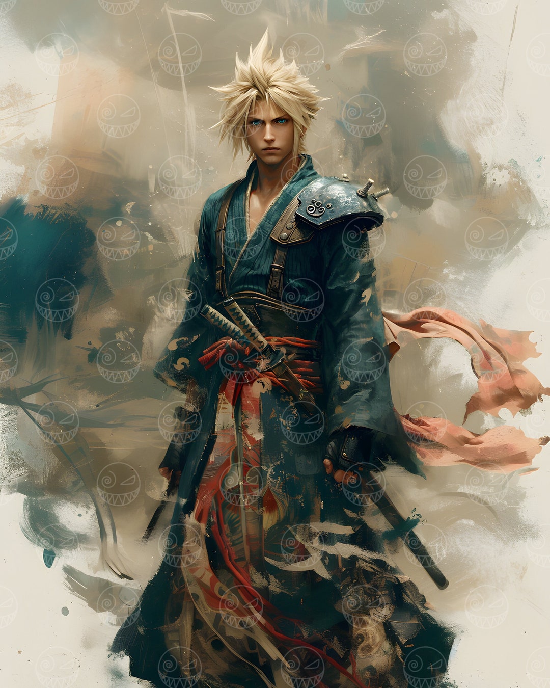 AI - Another FF7 - Cloud, Final Fantasy VII Poster, Anime Art, Art for ...