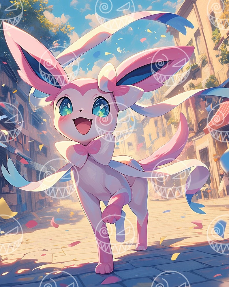 AI - Sylveon Anime Art Print: Fairy Eevee Gamer Decor (digital Download ...