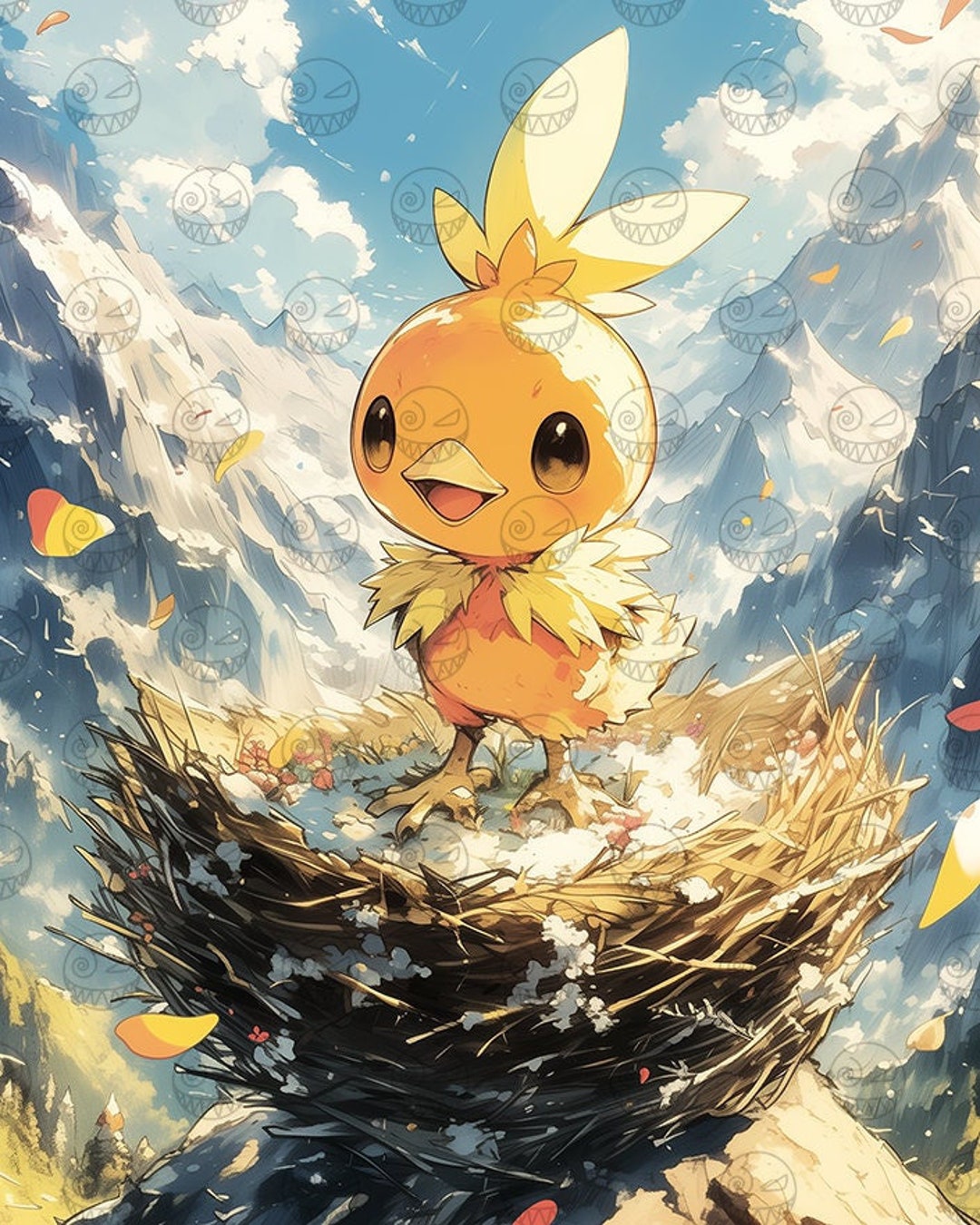 Pokemon Poster Torchic Anime Art Gamer Home Decor Third Generation ...