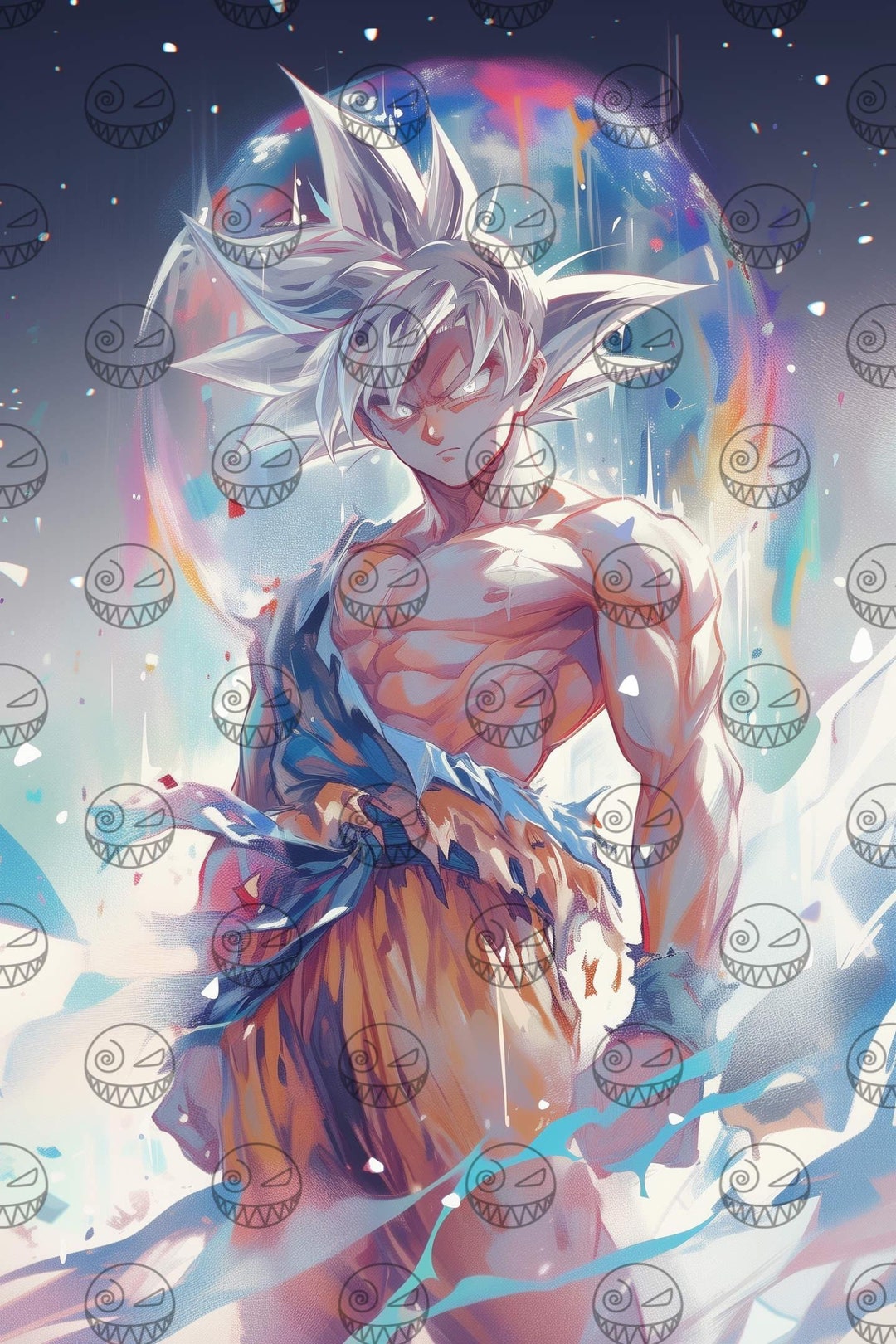 AI - Dragonball Super - Ultra Instinct Goku, Anime Art, Printable Wall ...