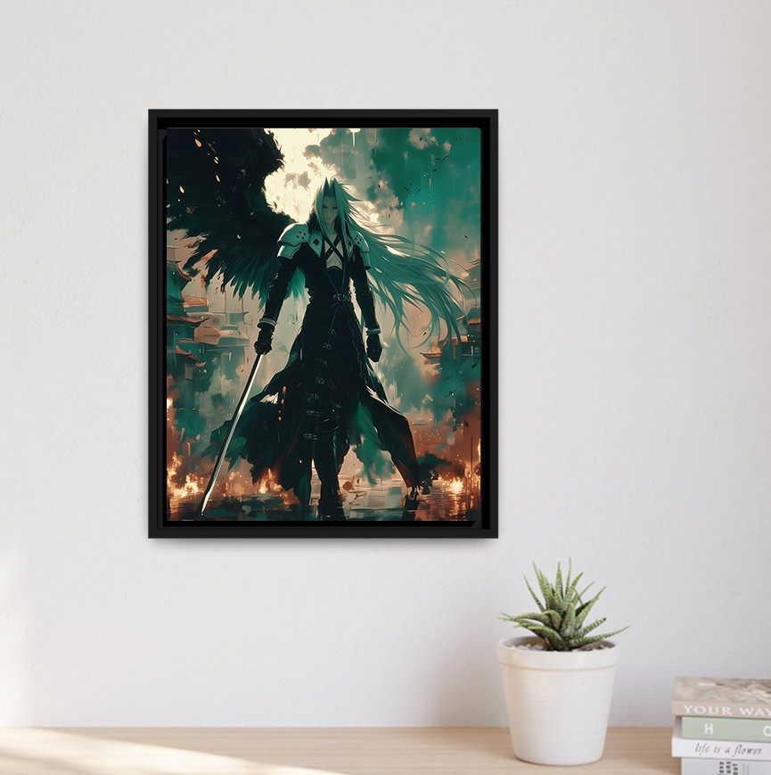 AI - Sephiroth One-winged Angel Poster: Final Fantasy VII Villain Art ...