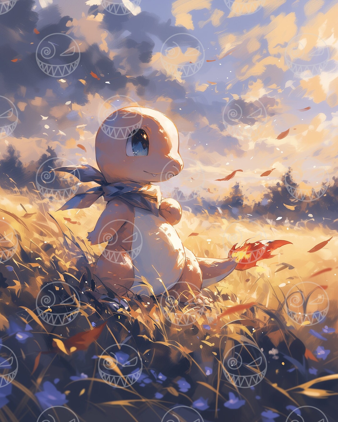 Charmander Anime Art Gamer Home Decor First Generation Pokemon ...