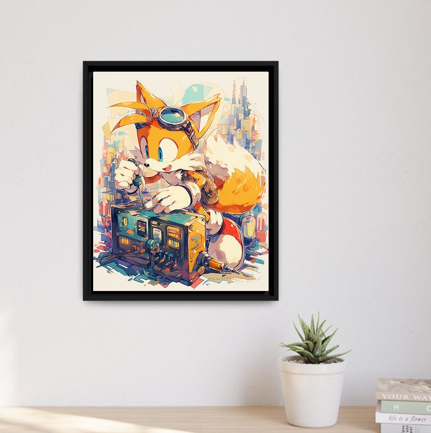 Tails the Fox, Busily Working on One of His Gadgets, Gamer Poster Art ...