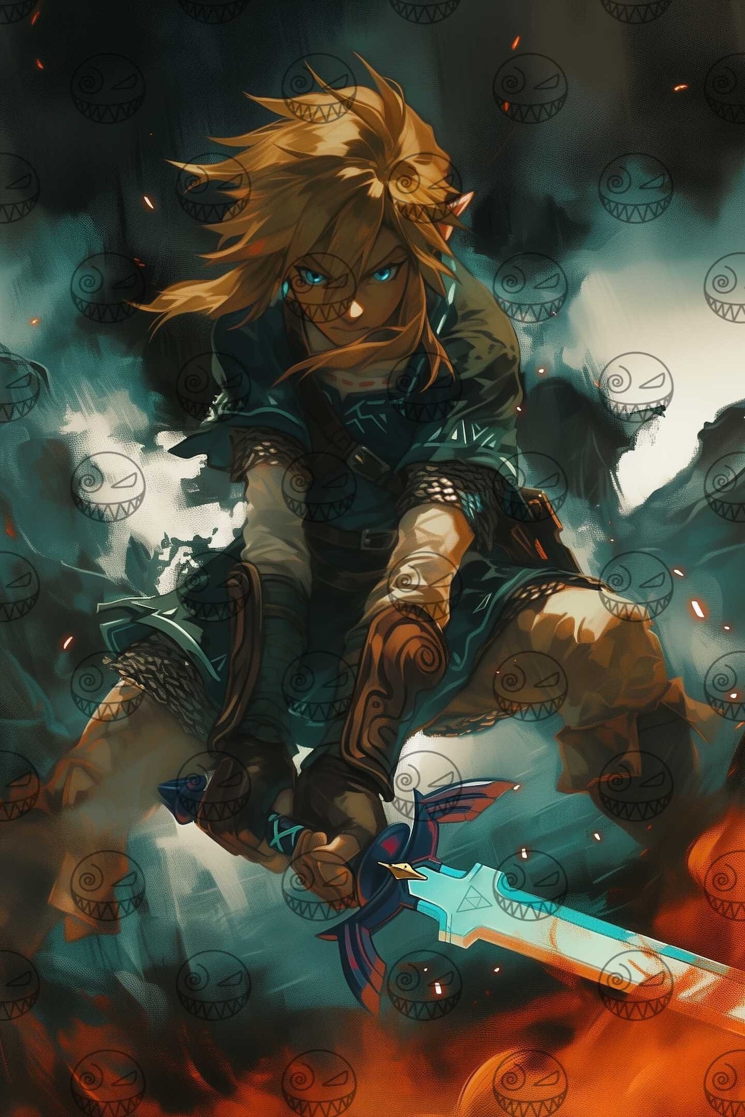 AI - Link's Last Stand - Legend of Zelda: Breath of the Wild Poster - Etsy