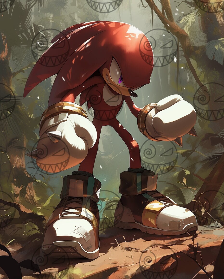 Knuckles the Echidna, Defending What Matters, Gamer Poster Art - Etsy