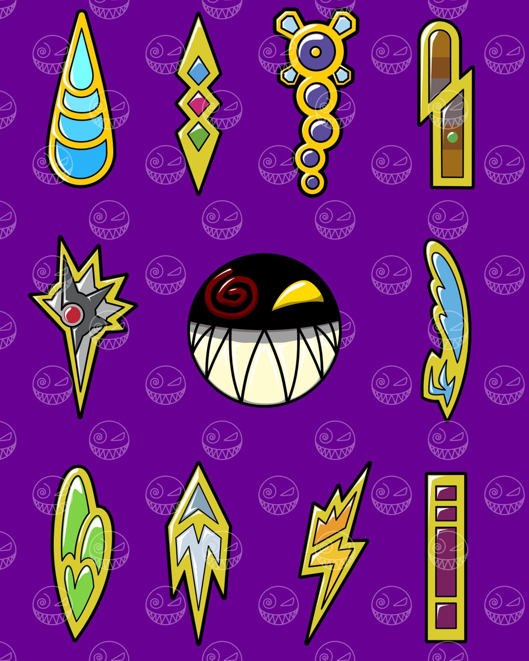 Unova League Badges SVG, PNG, EPS for Vinyl Cutters - Pokémon Gym ...