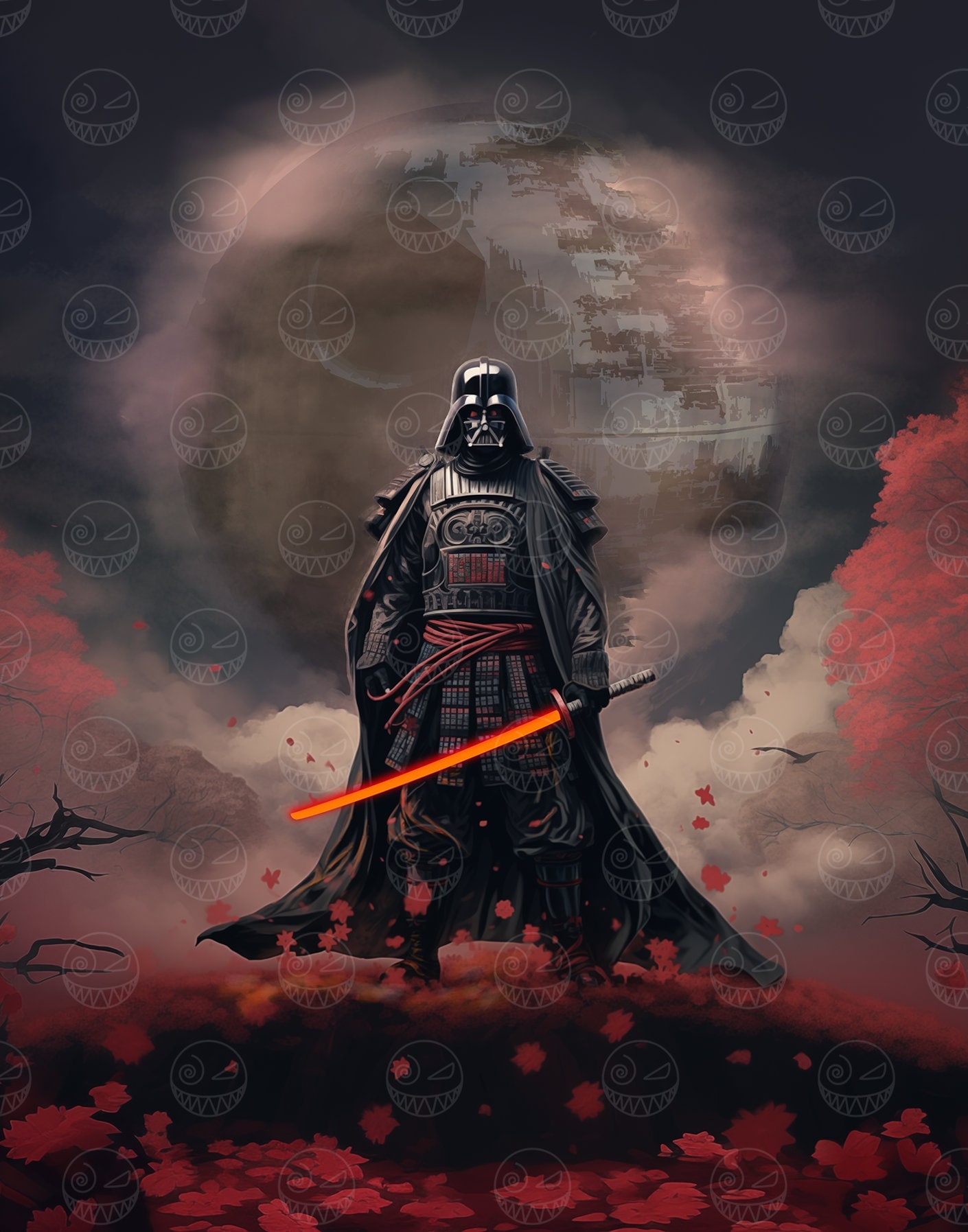 Star Wars Vader, Darth Vader Poster, Samurai Art, Art for Gamers, Star ...