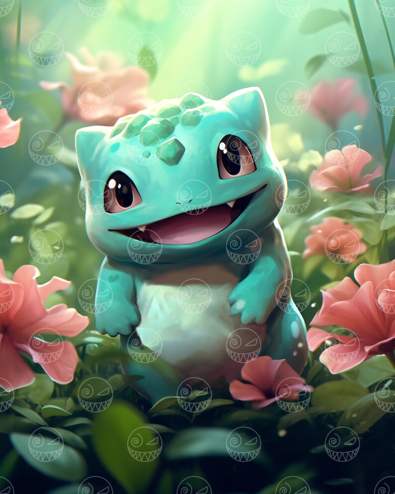 Pokemon Poster Bulbasaur Anime Art Bedroom Art Gamer Home - Etsy
