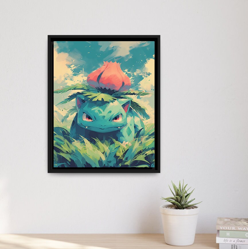 Ivysaur One Tough Plant Pokemon Anime Art Gamer Home Decor First ...