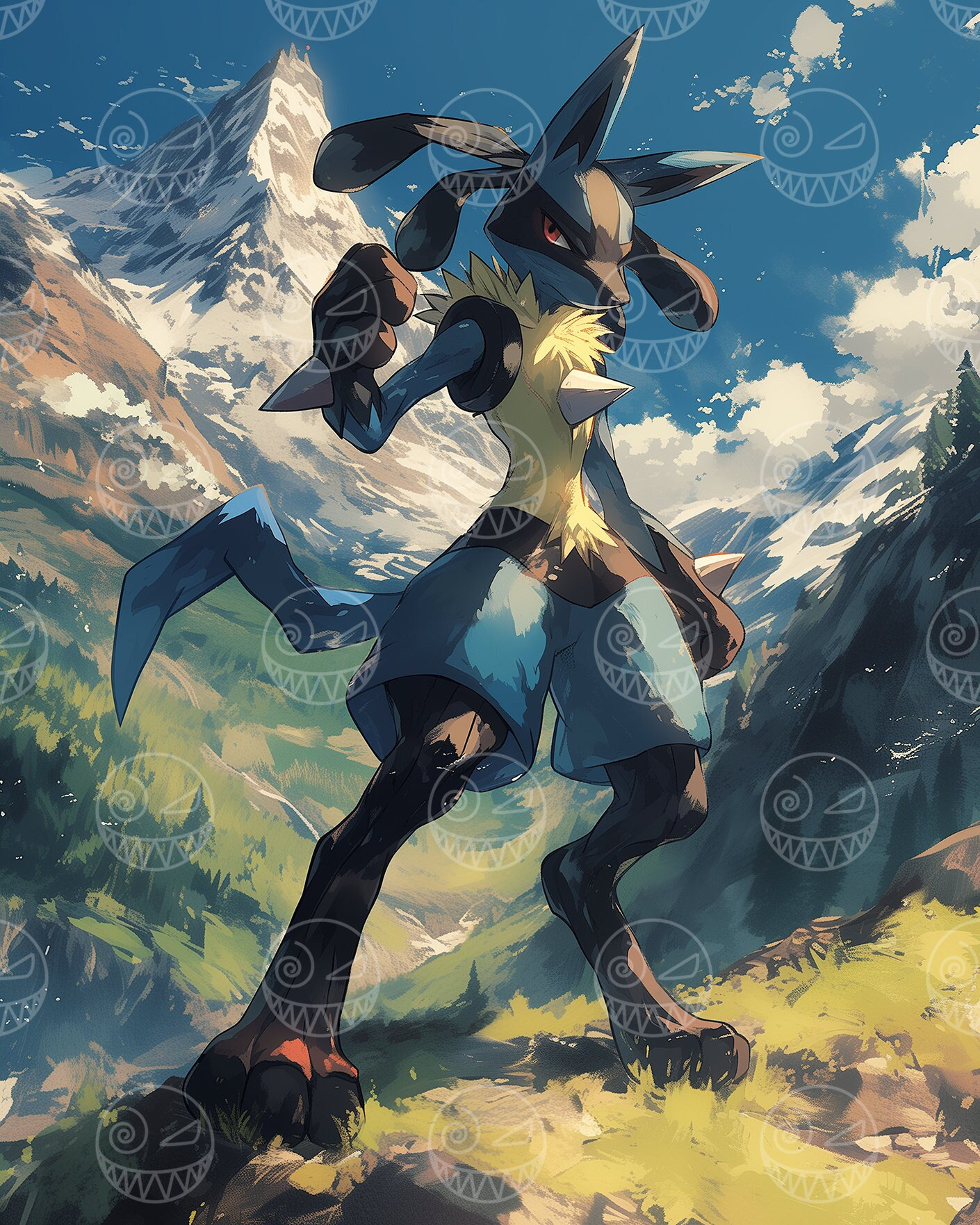 Pokemon Poster, Lucario, Anime Art, Bedroom Art, Gamer Home Decor ...