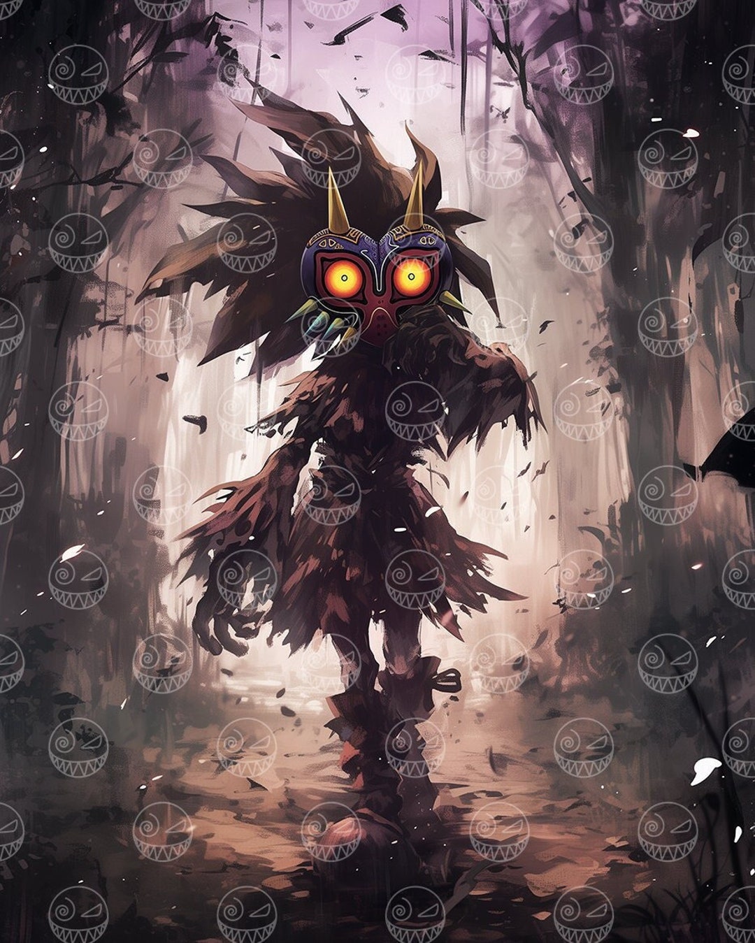 AI - Majora's Mask Anime Art Print: Gamer Home Decor (digital Download ...