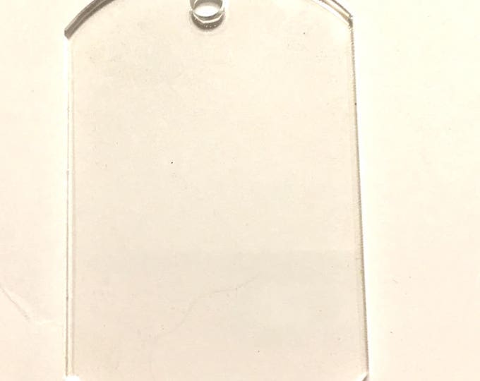 25 Clear Dog Tag Acrylic Keychain Blanks, Acrylic Blanks for Vinyl ...