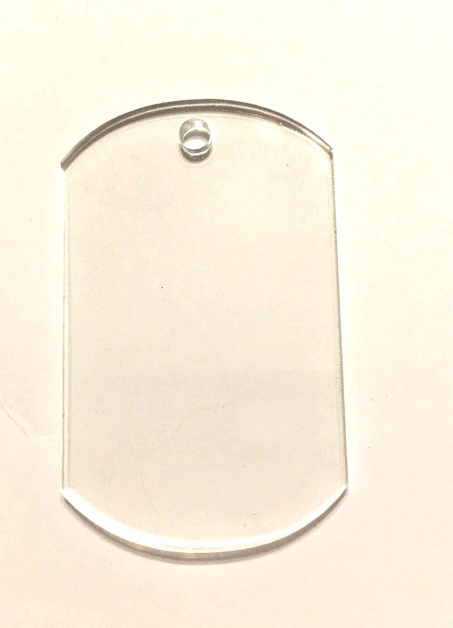 25 Clear Dog Tag Acrylic Keychain Blanks Acrylic Blanks for - Etsy