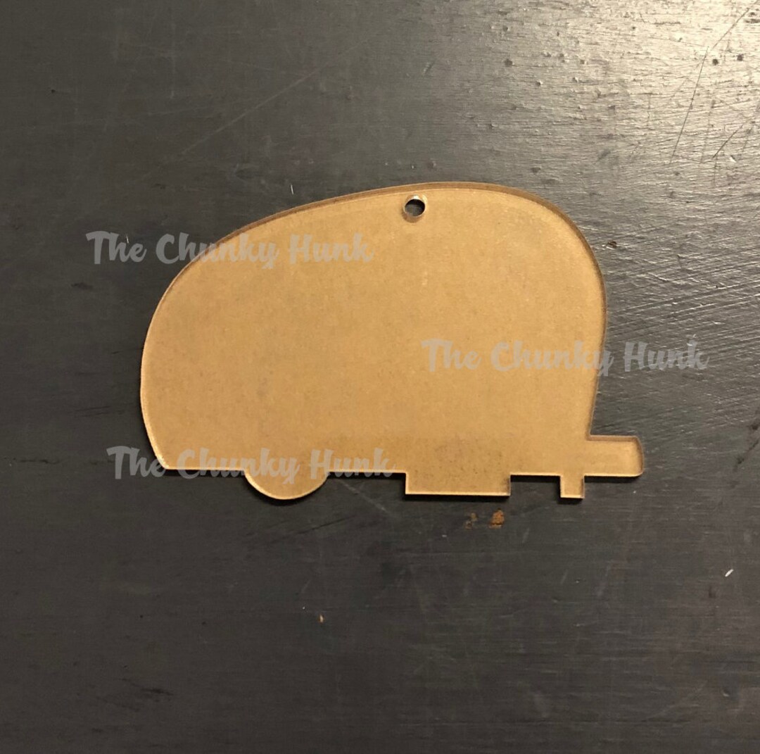 10 Clear Acrylic Happy Camper Shapes Keychain Blanks Shapes - Etsy