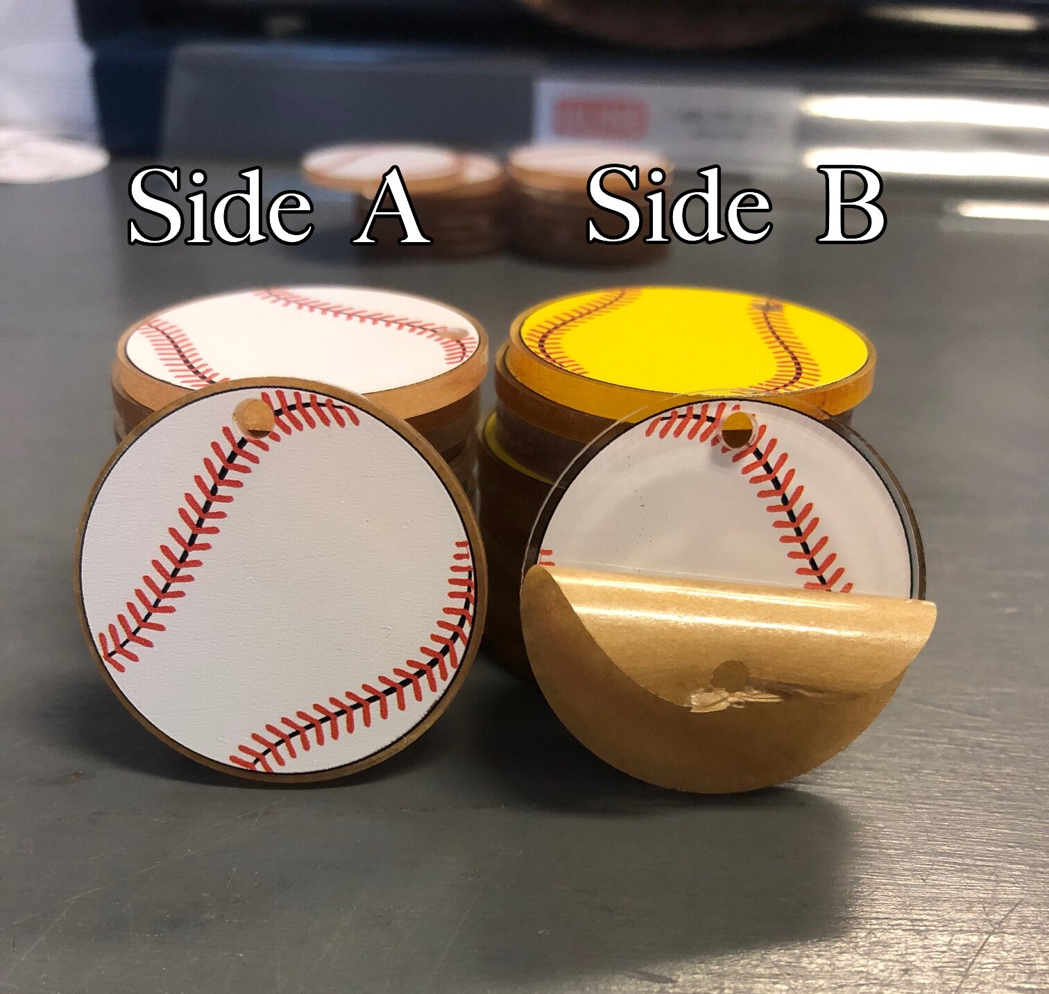 Baseball or Softball 10 Count Acrylic Discs Acrylic Keychain - Etsy