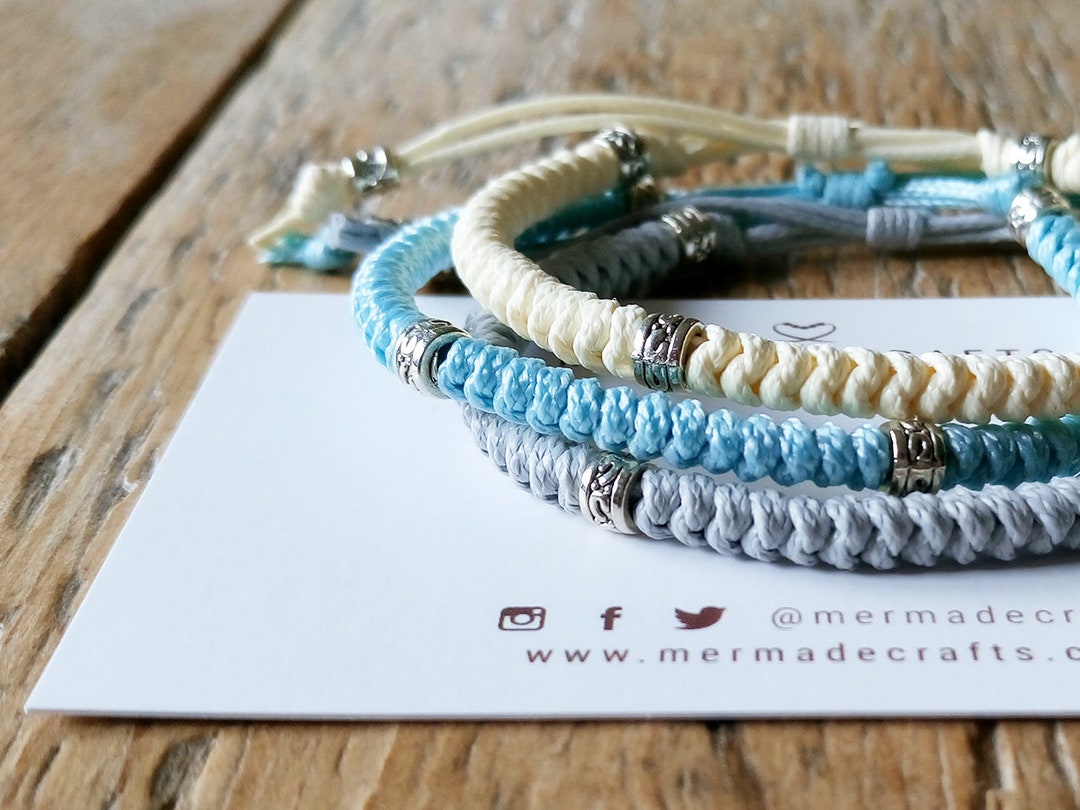 Set of 3 - Macrame Bracelets - Friendship Family Matching Group Set ...