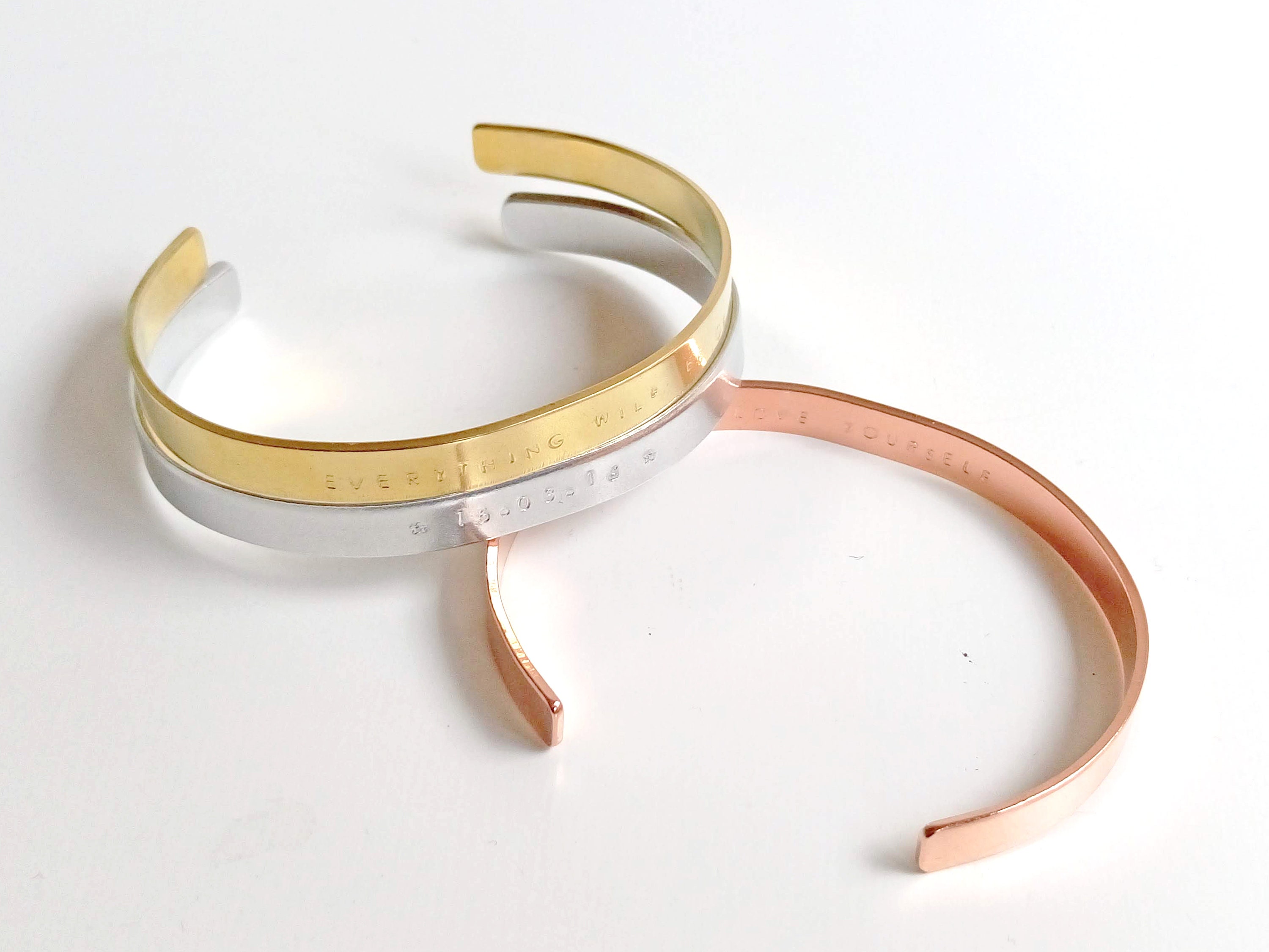 4mm/6mm Customizable Cuff Bangle Aluminium/brass/copper - Etsy