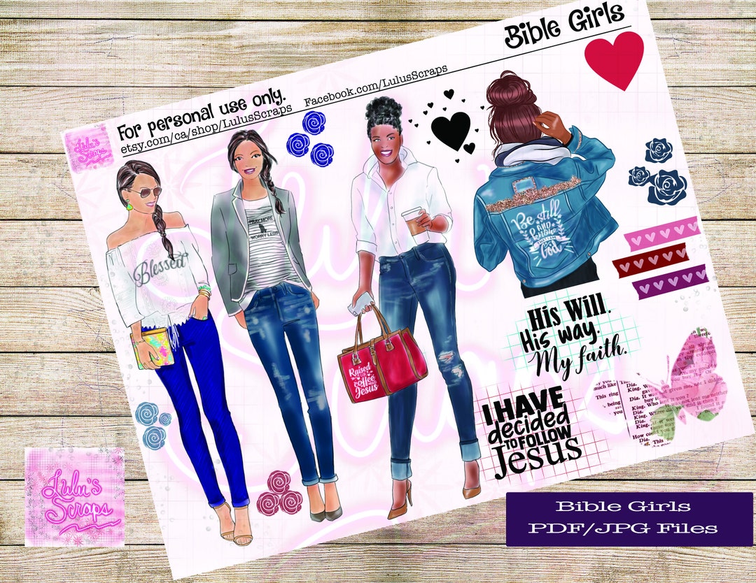 Beautiful Digital Art of Bible Girls for Your Faith Art or Bible ...