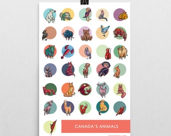 Canadian animals | Etsy