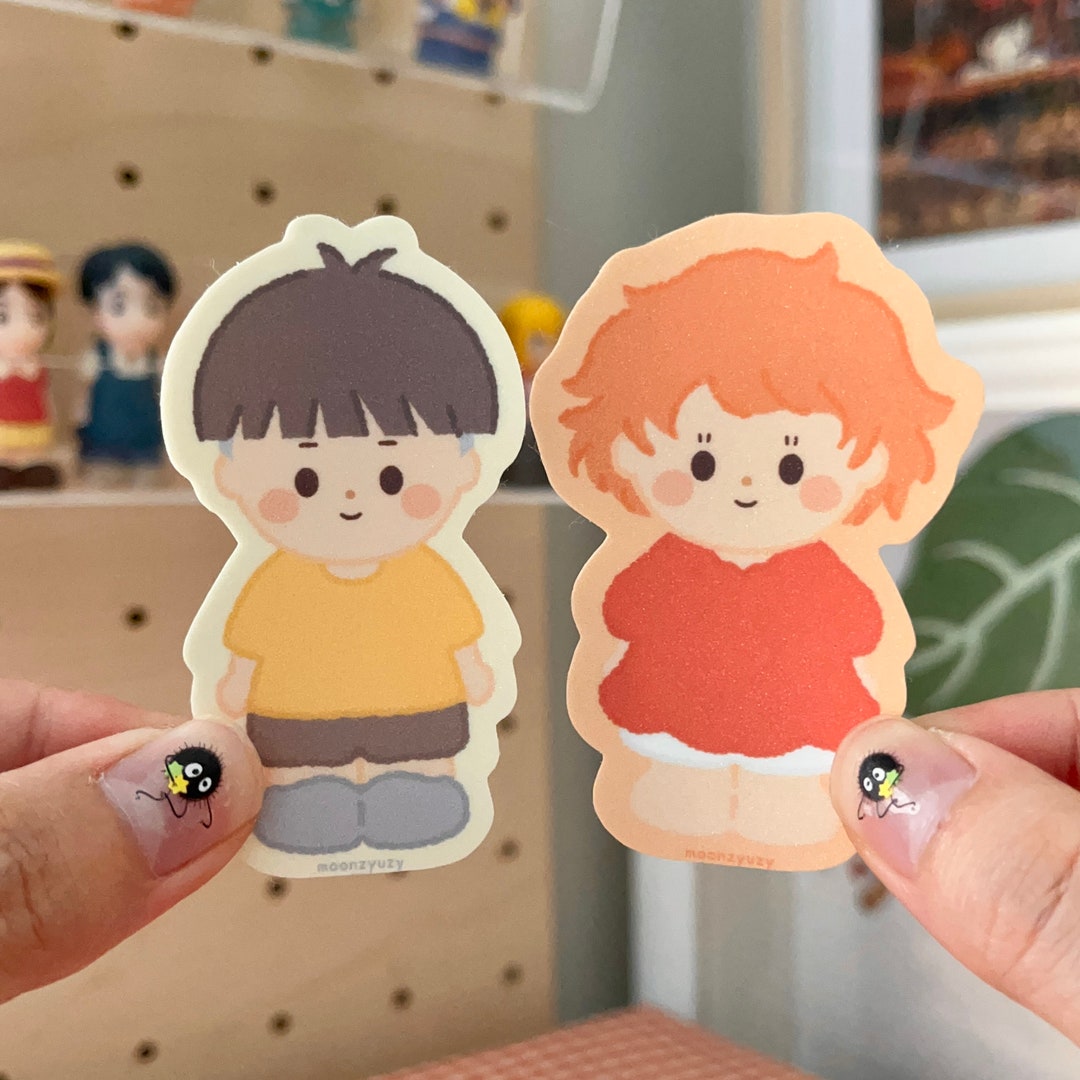 Studio Ghibli Ponyo and Sosuke Nostalgia Stickers, Polco, Deco Sticker ...