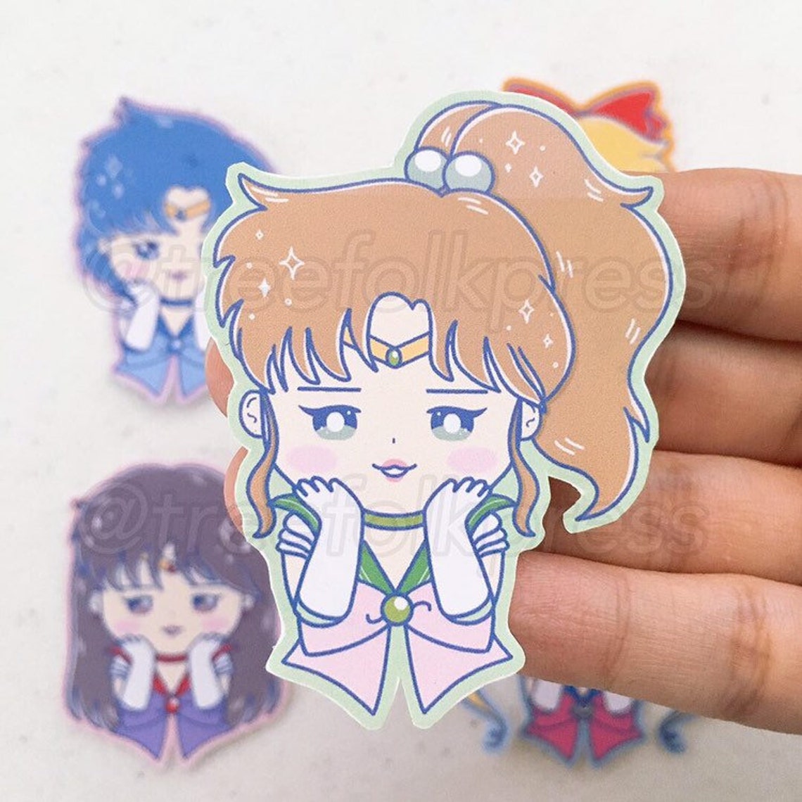 Sailor Moon Kawaii Sailor Senshi Sticker Pack 5 Vinyl | Etsy