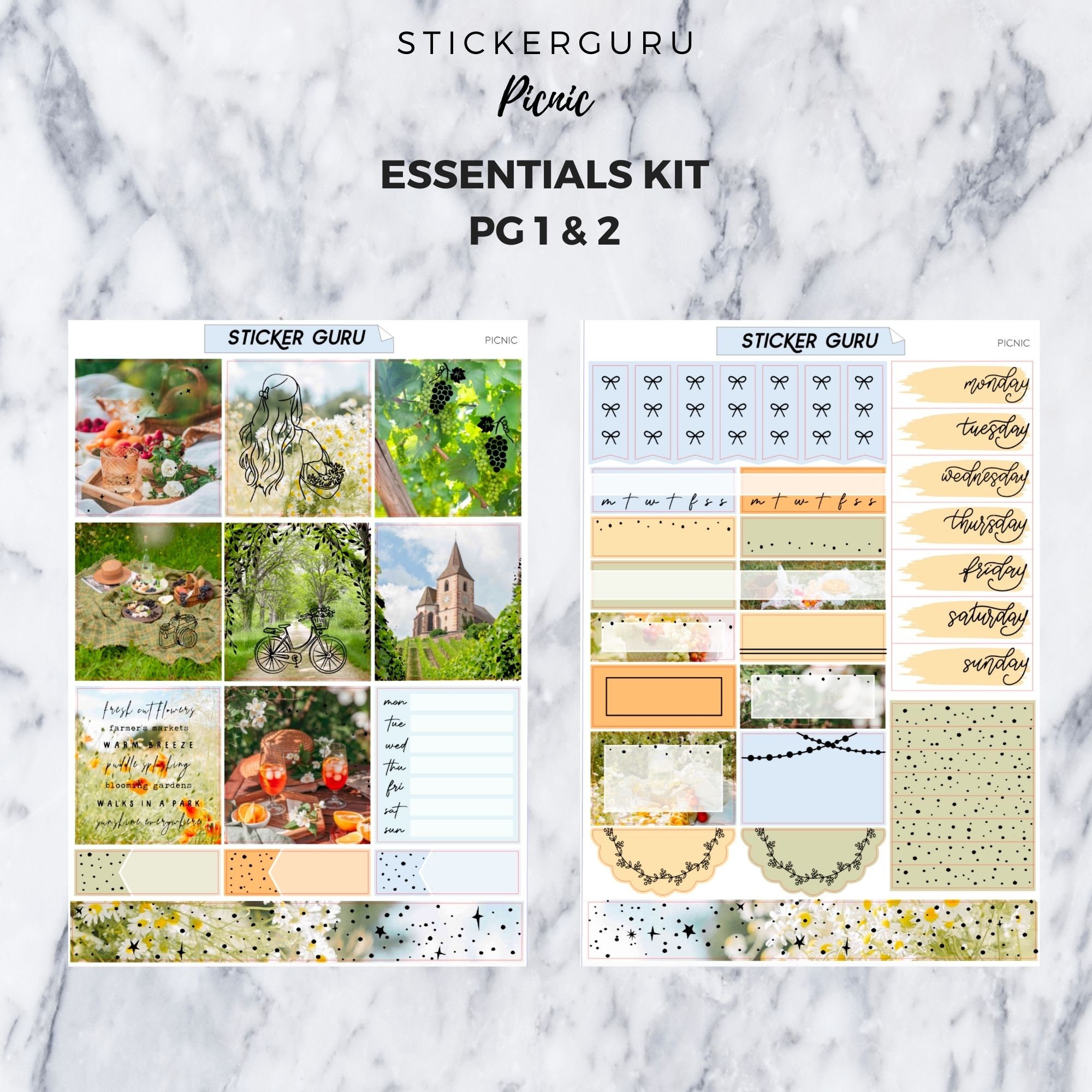 Paper & Party Supplies Picnic B6 Planner Sticker Weekly Kit Rose Gold ...