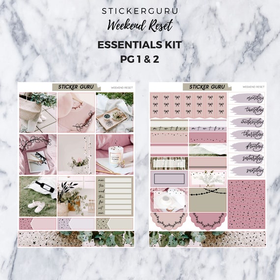 Planner Sticker Kit Change Weekly Sticker Kit Floral Silver FOIL Spring ...
