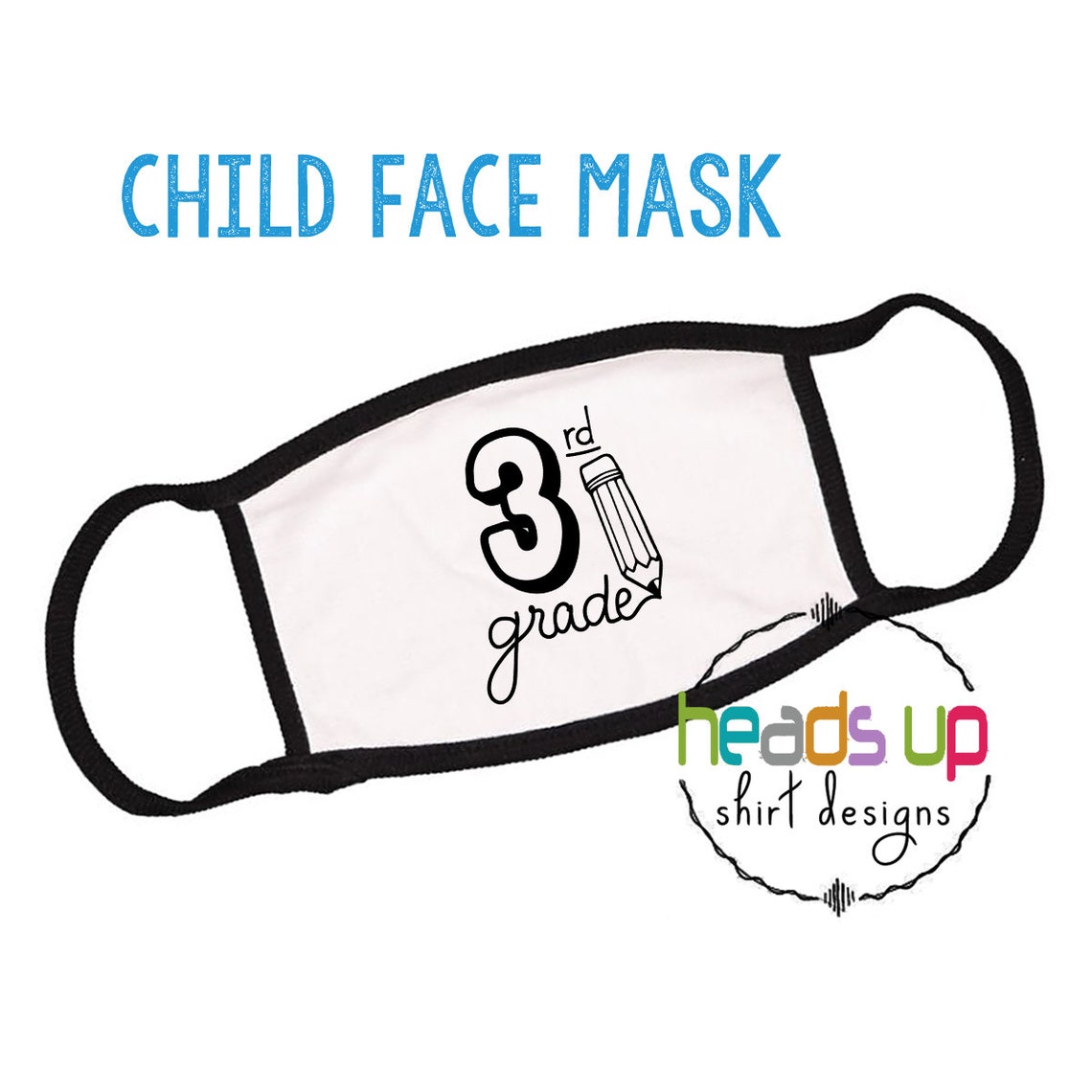 3rd Grade Face Mask Kids Boy Girl Face Covering Face Mask - Etsy