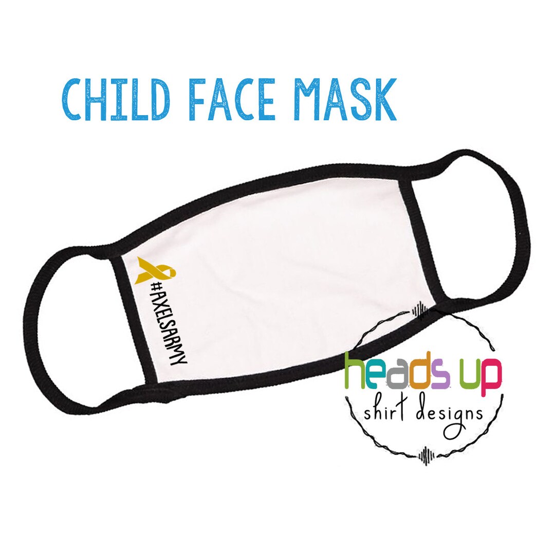 Kid Face Mask Personalized Name Cancer Masks Boy Girl Face Covering ...