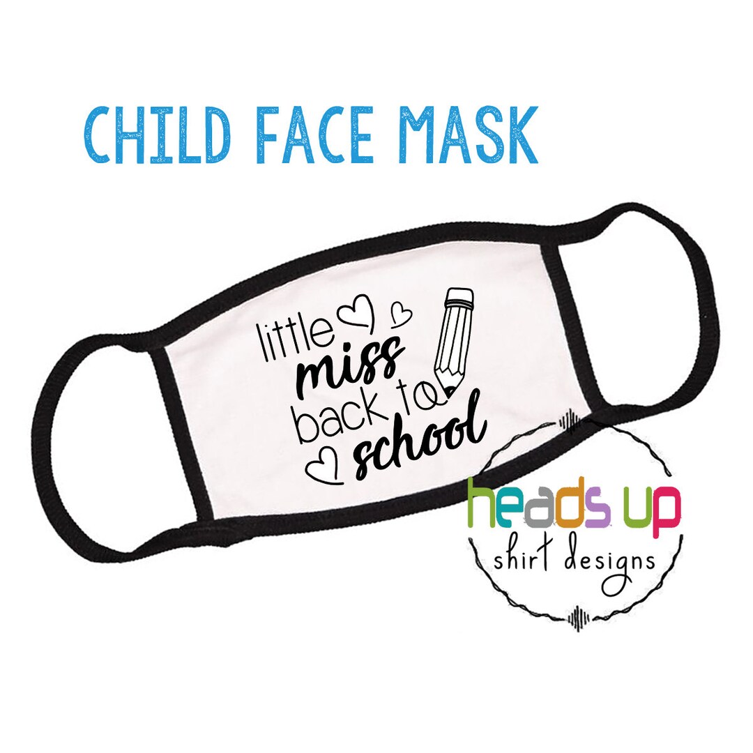 Girl Face Mask Kids Little Miss Back to School Mask Face Covering ...
