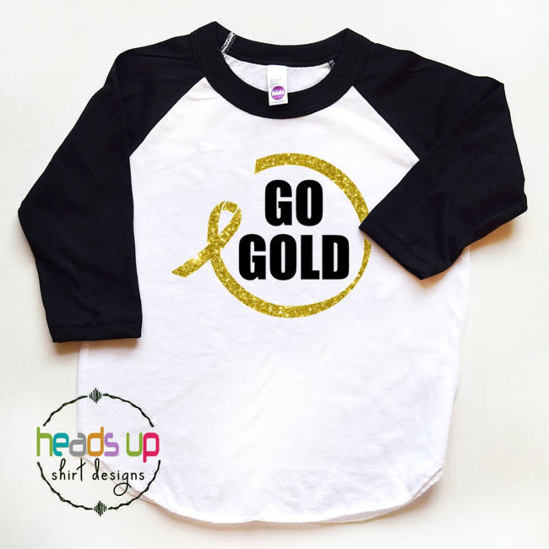 Toddler Cancer Shirt Boy or Girl - Childhood Cancer Raglan Tshirt ...