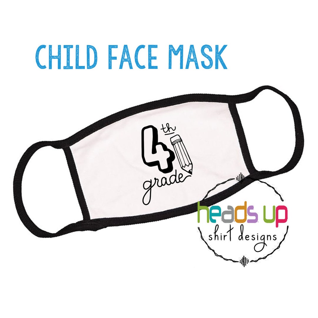 Kids Face Mask 4th Grade Masks Boy Girl Grader - Face Covering Face ...