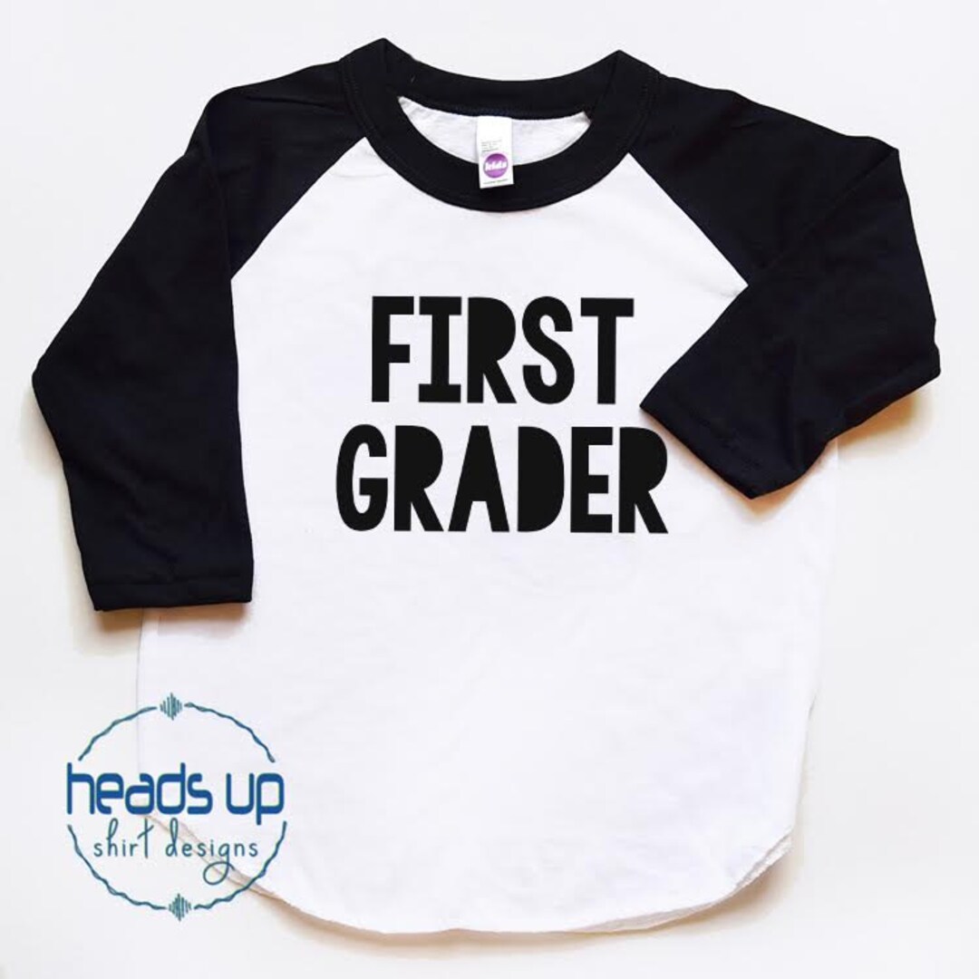 First Grader Shirt Boy/girl Raglan - 1st Grade Tshirt Back to School ...