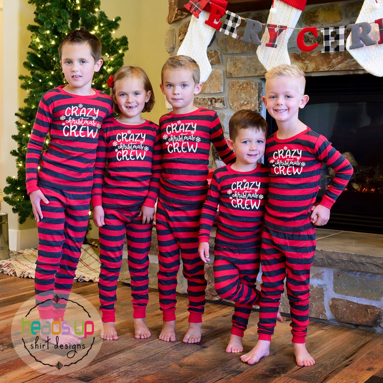 Crazy Christmas Crew Pajamas Siblings Matching Family Pjs - Etsy