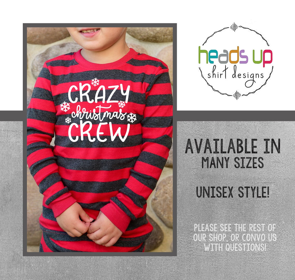 Crazy Christmas Crew Pajamas Siblings Matching Family Pjs - Etsy