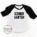 Kindergarten Shirt Raglan Boy/girl Back to School Tshirt - Etsy