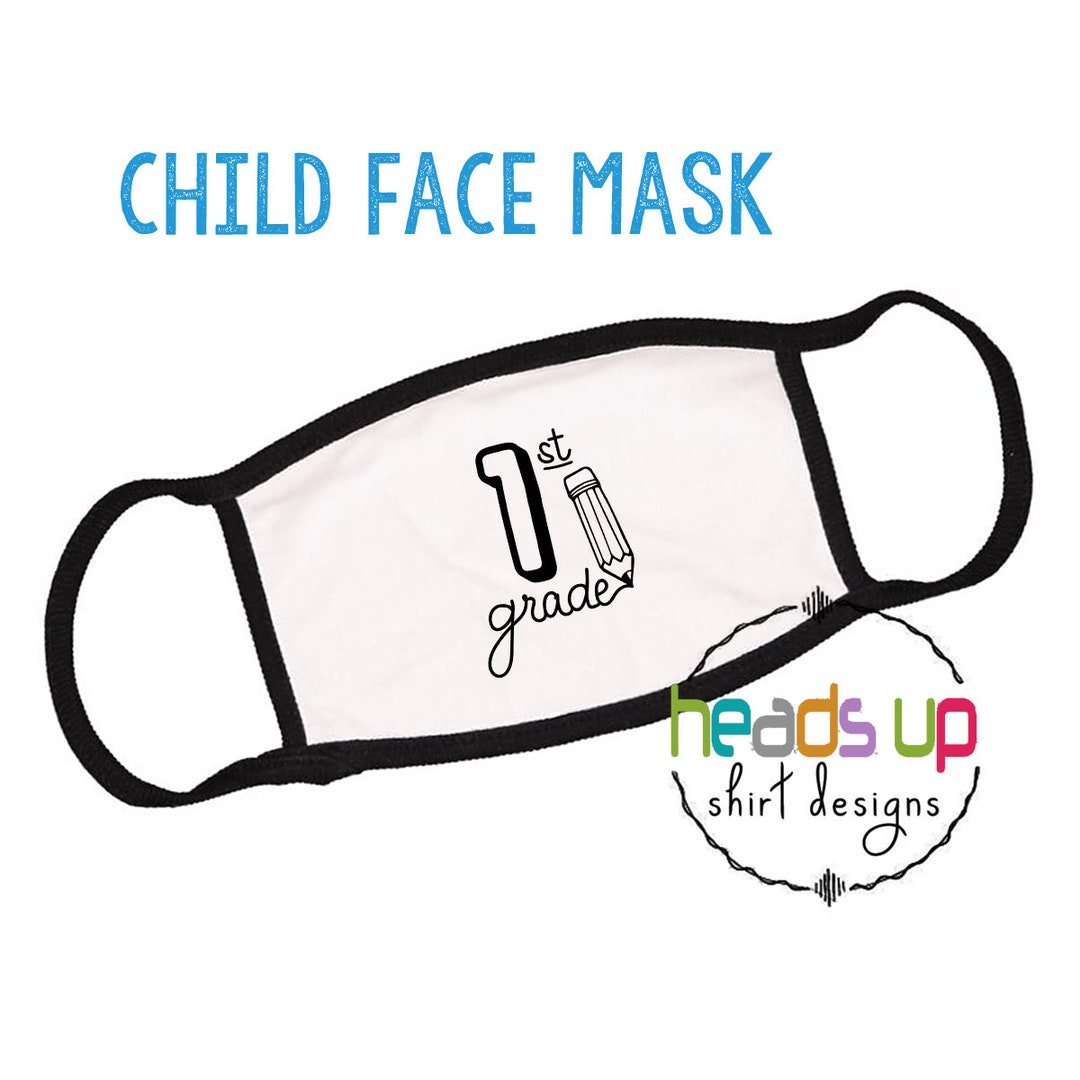 Face Mask Kids Back to School Masks 1st Grade Boy Girl Face Covering ...