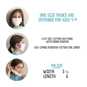 Face Mask Kids Back to School Masks 1st Grade Boy Girl Face Covering ...