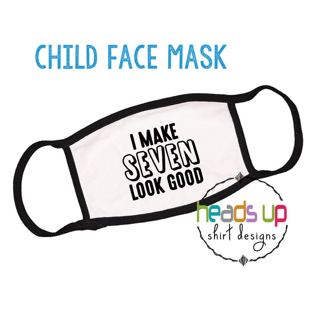 Funny Face Mask Kids Birthday Masks Boy Girl 7 - Face Covering Face ...