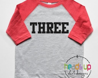 Train 3rd Birthday Shirt Raglan Toddler Boy/girl Third | Etsy