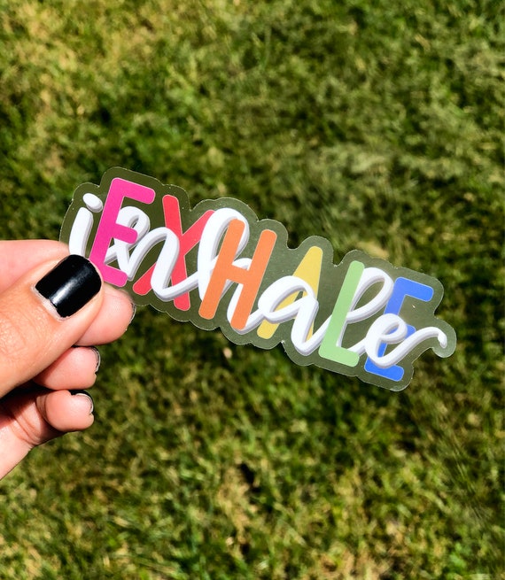 Inhale Exhale Decal Etsy
