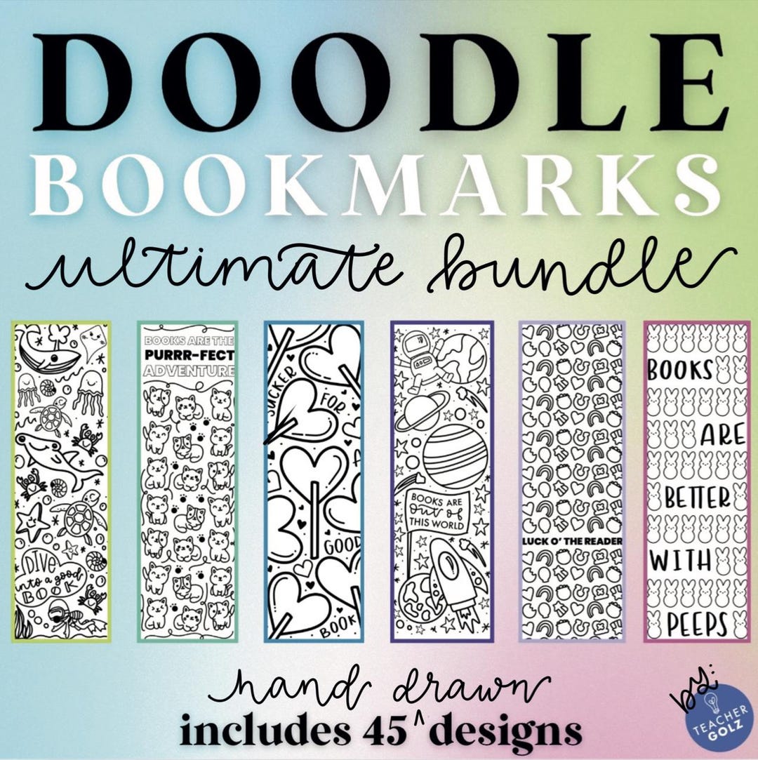 Doodle Bookmarks - Ultimate Bundle - Etsy