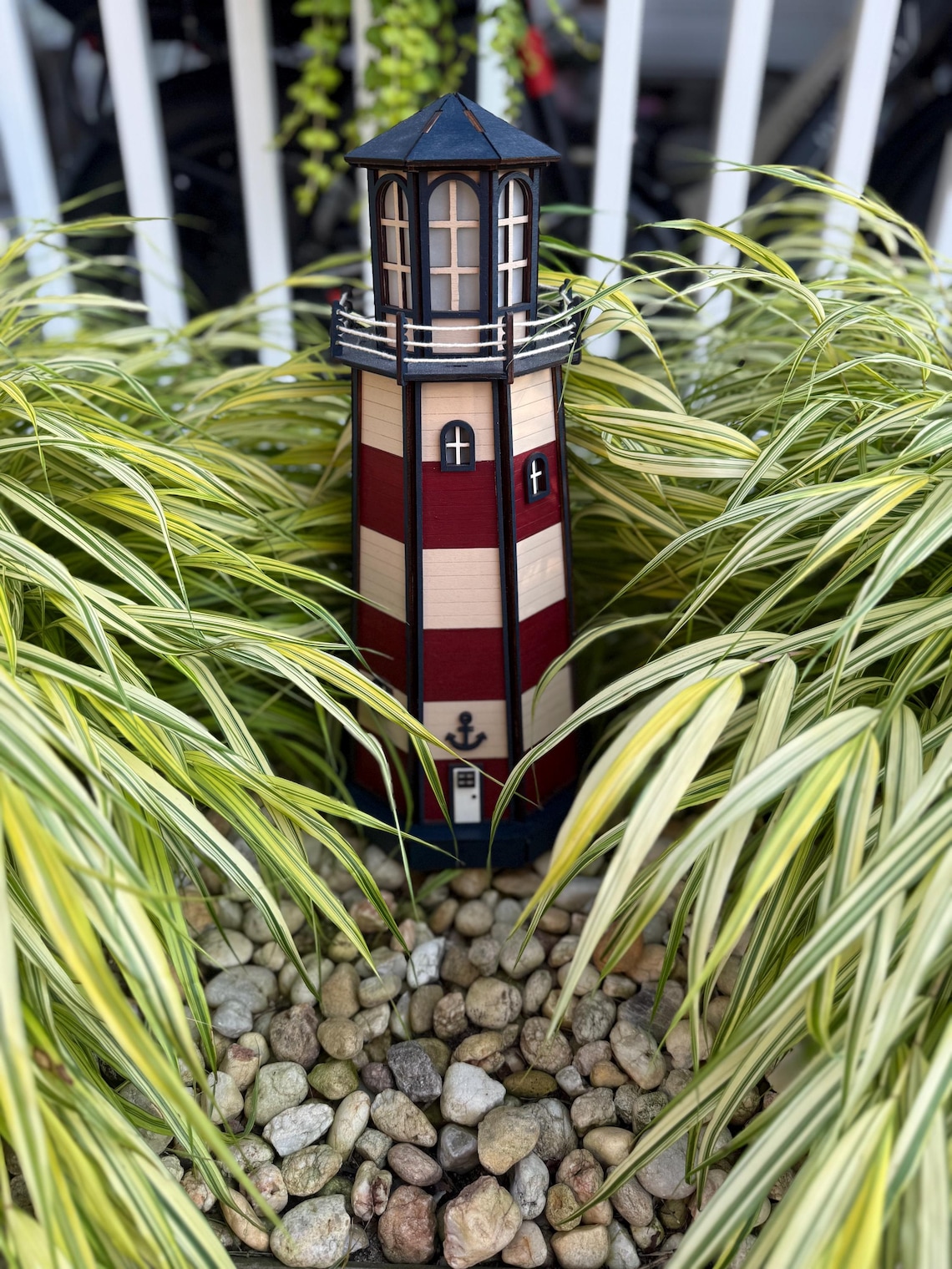 Handcrafted Wooden Light up Lighthouse Decor| Nautical Costal Accent ...
